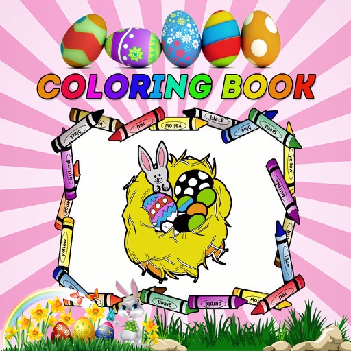 Easter Egg Kids Coloring Page Easter Bunny Tracker by Siwat Phamonmanob