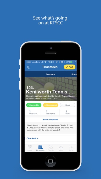 Kenilworth Tennis, Squash & Croquet Club by Spontly