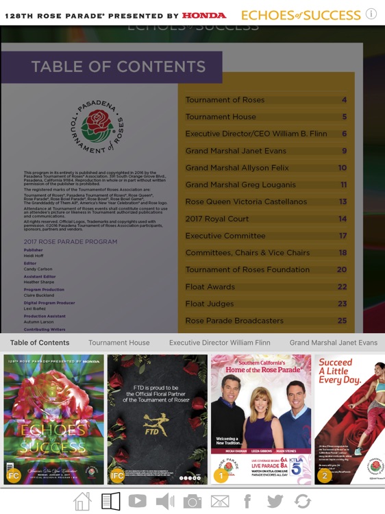 Rose Parade Program by MADISON/GRAHAM COLOR GRAPHICS, INC.