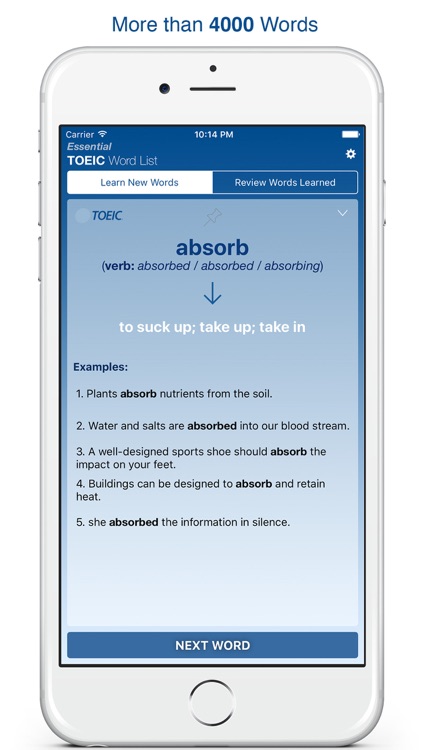 Essential TOEIC word list - 4000 vocabularies by AppFx Design