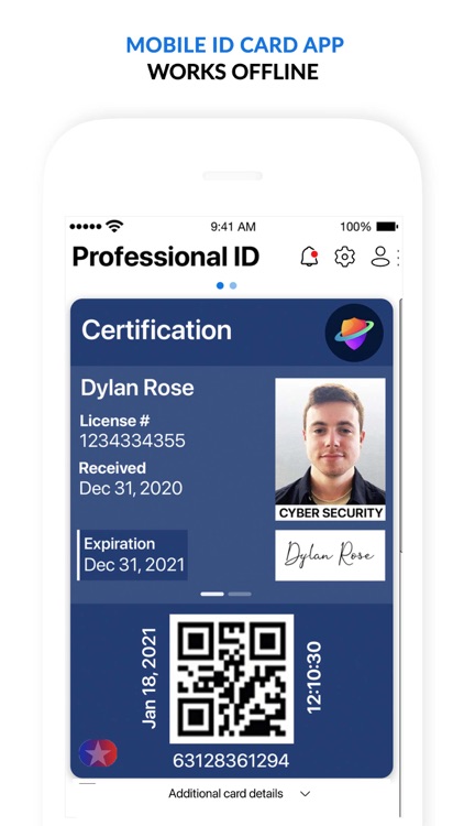 Professional ID: Certification by ID123 Inc.