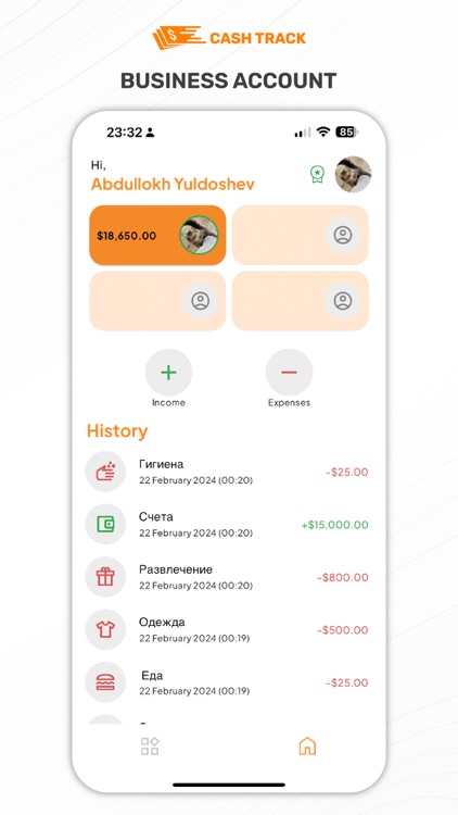 Cash Track - Cost accounting by Abdullokh Yuldoshev