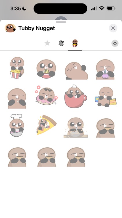 Tubby Nugget Stickers by Stipop Inc.