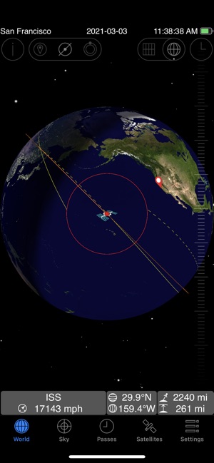 International Space Station Tracking Chart