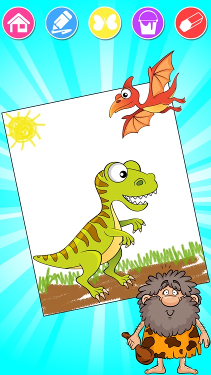 Dinosaurs world, Coloring Book by KIDEO TECH LTD
