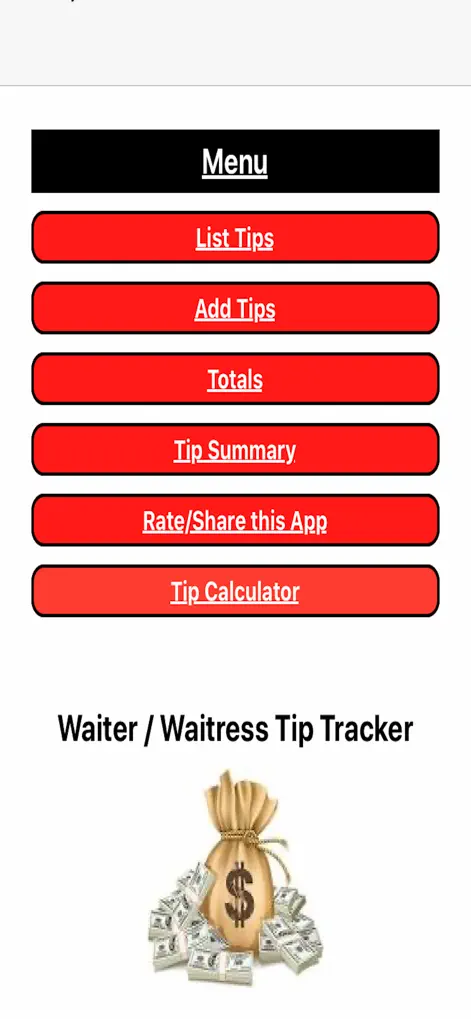 Waiter's Tip Tracker - Finance App | MWM