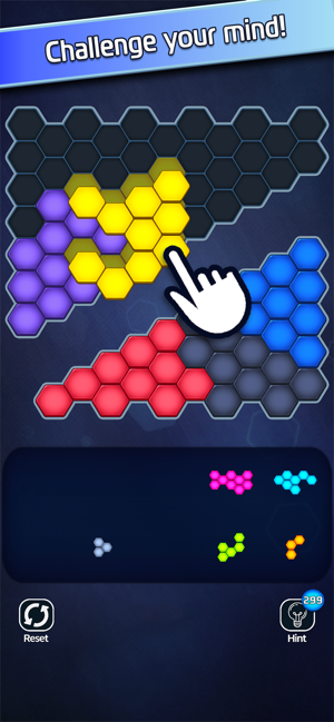 【iOS APP】Super Hex Block Puzzle 挑戰你的思考模式~六角拼圖益智遊戲 – Dr.愛瘋 APP Navi