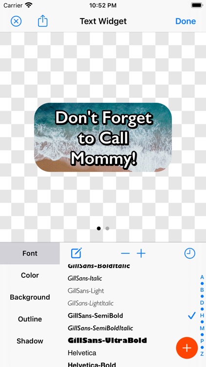 Text Widget on Home Screen by Dongwook Cho