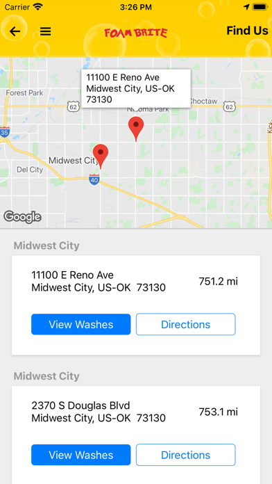 Foam Brite Car Wash for iPhone - Free App Download