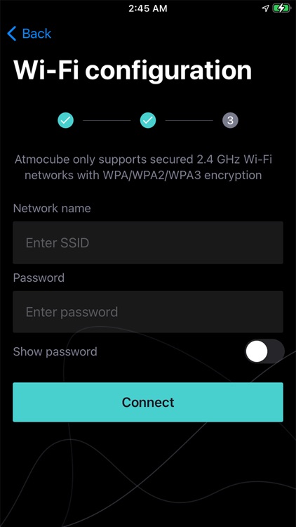 Atmocube Wi-Fi setup by Atmotech Inc.