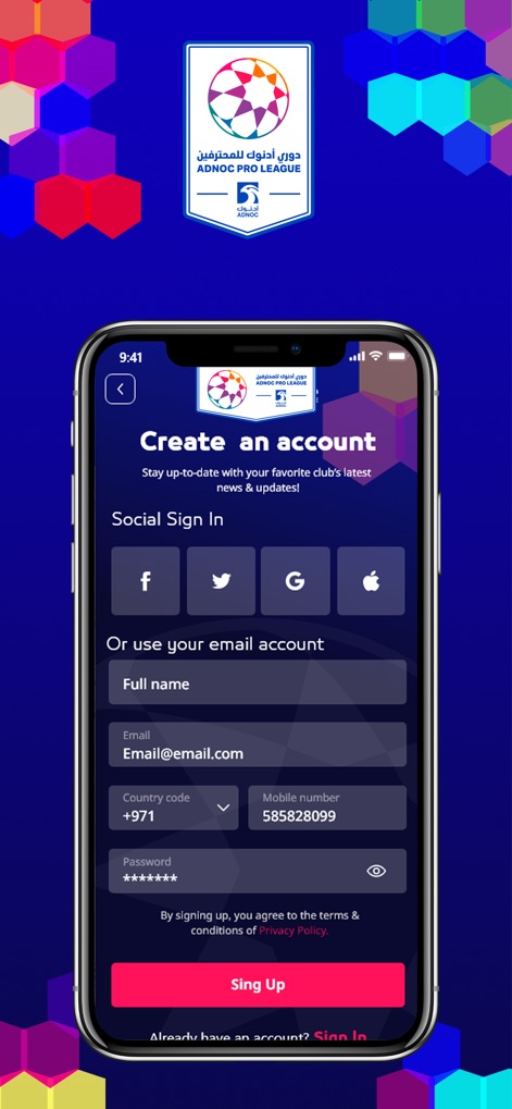 UAE Pro League - Sports App | MWM