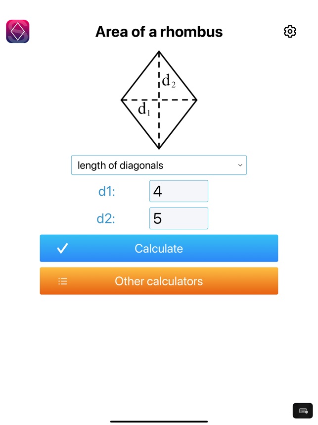 Area Of A Rhombus Formula