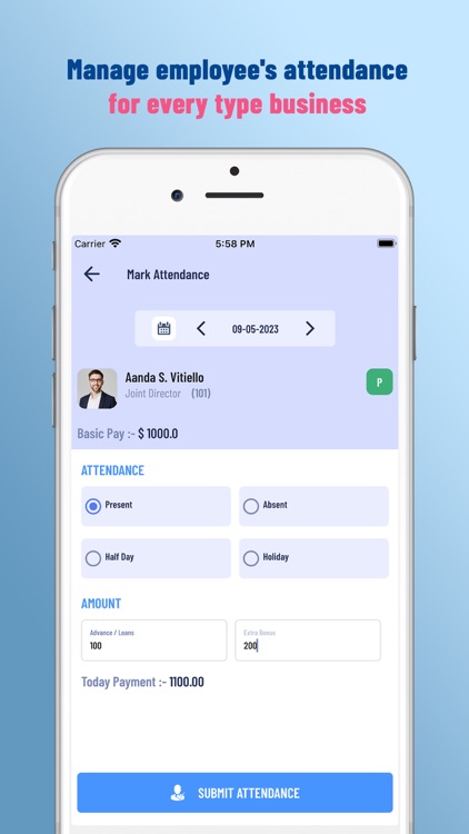 Employee Attendance System by Monali Paghadal