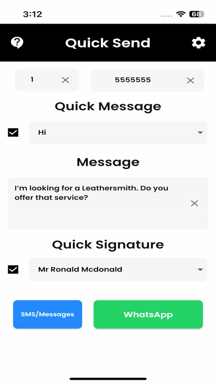 Quick Send for WhatsApp by Ariel Yahni