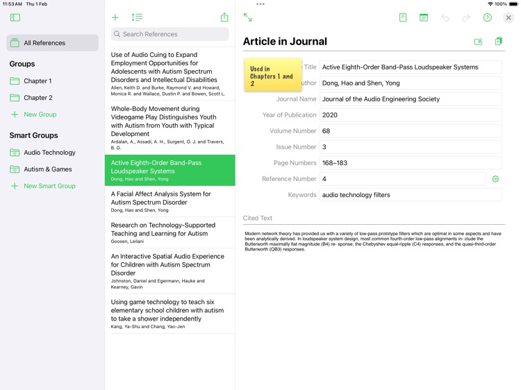 Reference Tracker by Jim McGowan