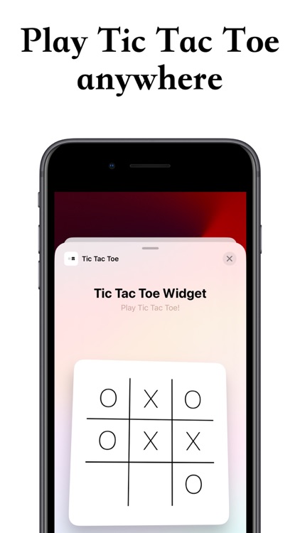 Tic Tac Toe Widget by Widget Games