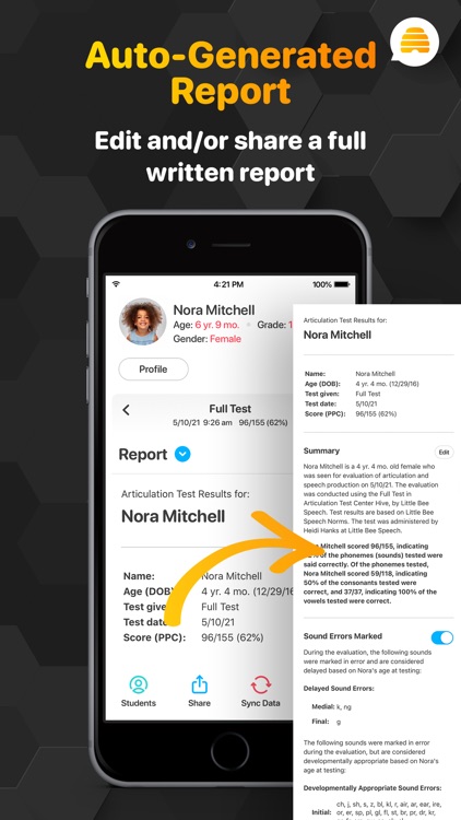 Articulation Test Center Hive by Little Bee Speech