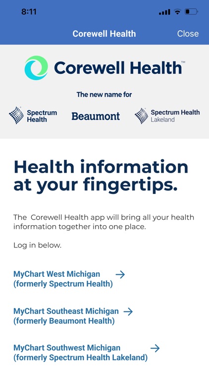 Corewell Health App by Spectrum Health
