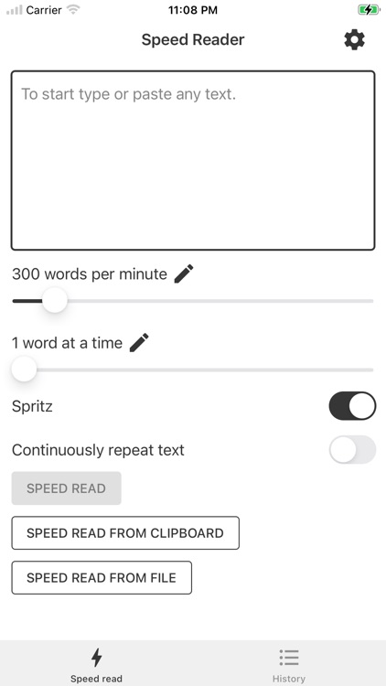 Speed Reader for Speed Reading by Niklas Baudy