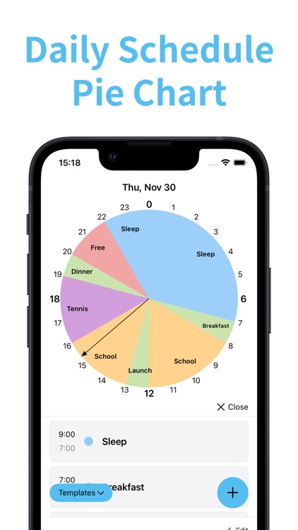 Schedule Pie Chart by Yoshiyuki Tanaka