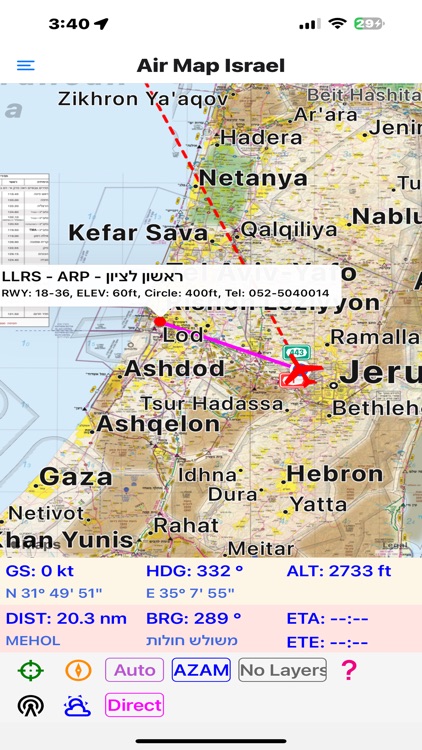 Air Map Israel by Ofer Raanan