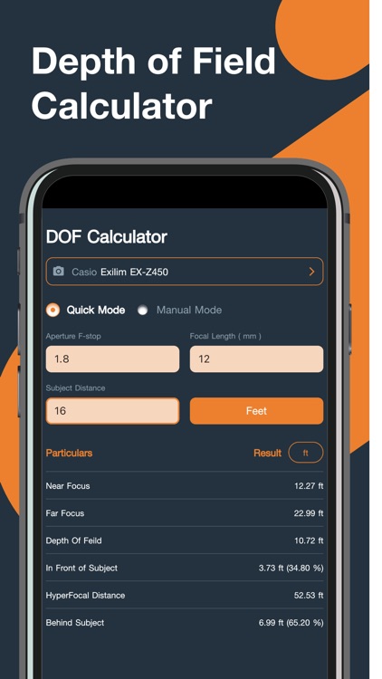 DOF Calculator for Photography by Gorasiya Vishal Nanjibhai