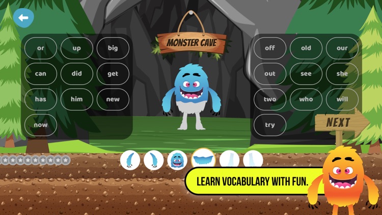 Monster Words Game by Sproutskools