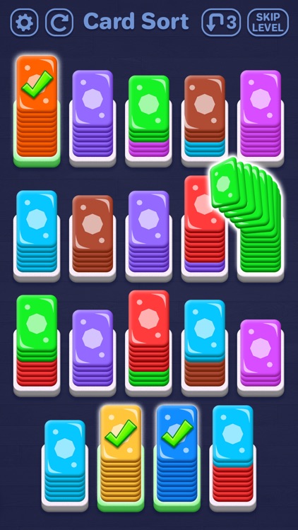 Card Shuffle Color Sorting 3d By Mrudul Babariya