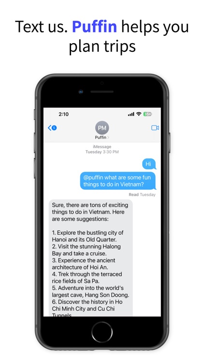 Puffin: AI Travel Assistant by Junhan Huang