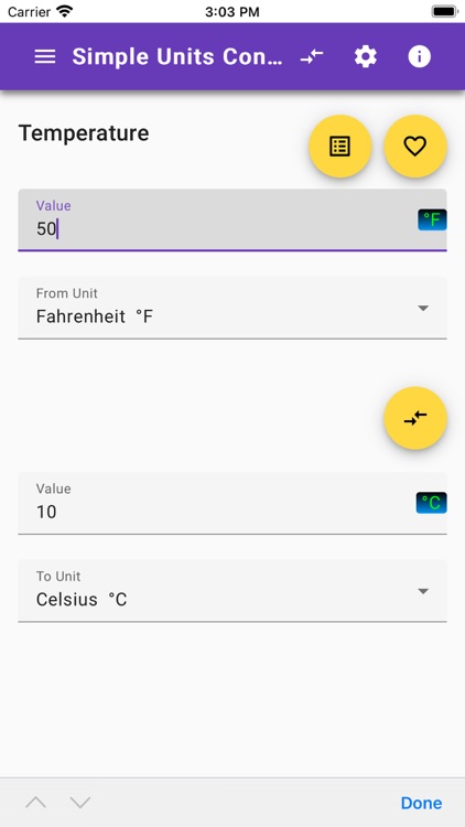 Simple Units Converter by Mind Trends LLC