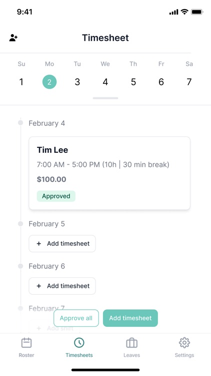 Employee Timesheets Scheduling by Bookipi Pty Ltd