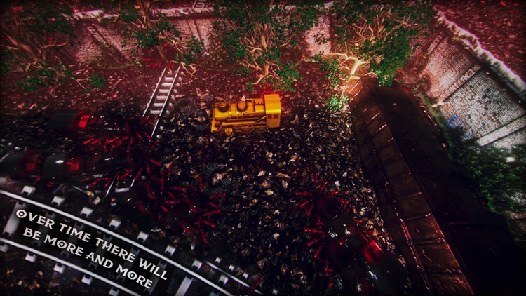 Scary Spider Train Rails Dark by Ihor Smereka