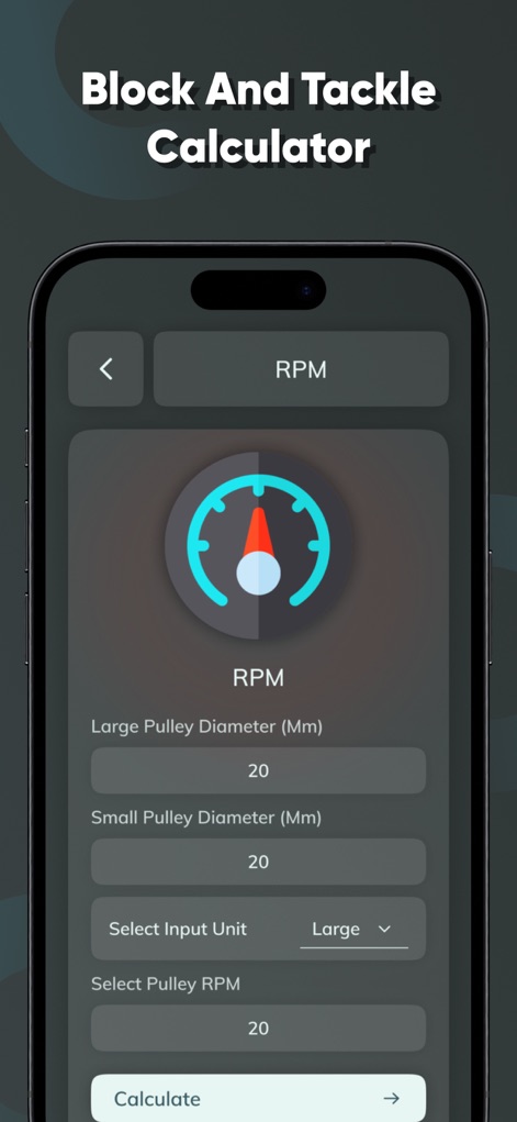 Pulley & Belt calculator - App de Utilidades | MWM