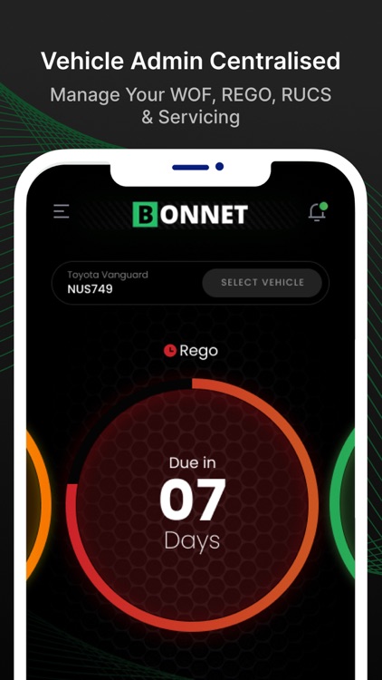 BONNET Vehicle Management App by Steph Kennard