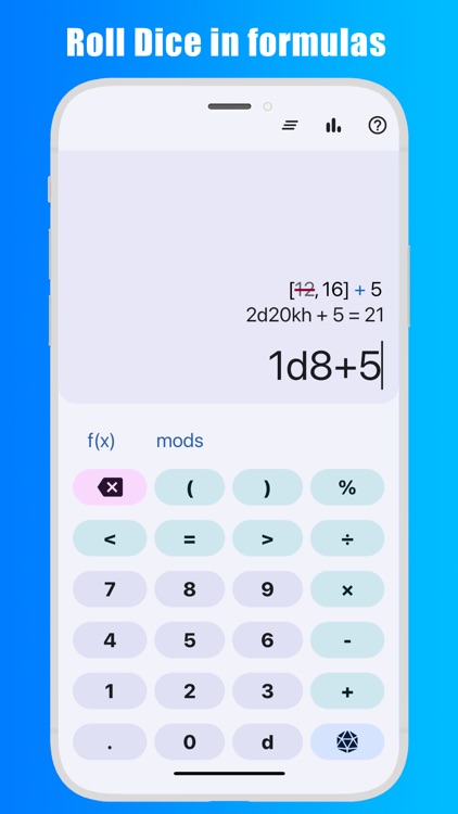 Dice Roller Calculator by Synapptic Labs