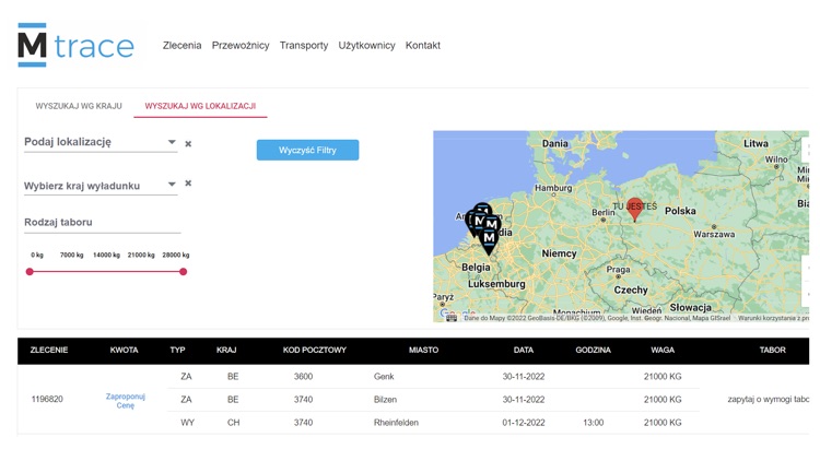 Mtrace by Maszoński Logistic Sp. z o.o. Sp. k.