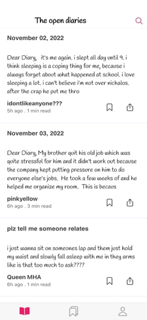 Open Diary Writing