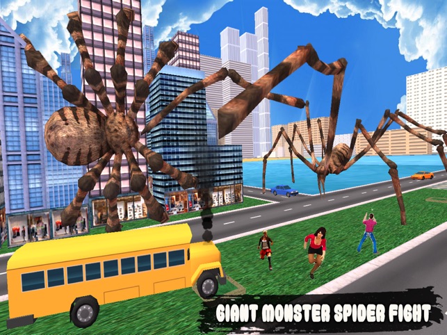 Giant Monster Fighting In City