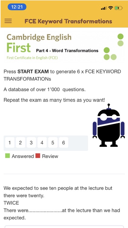 FCE Keyword Transformations by Fingertips Resources