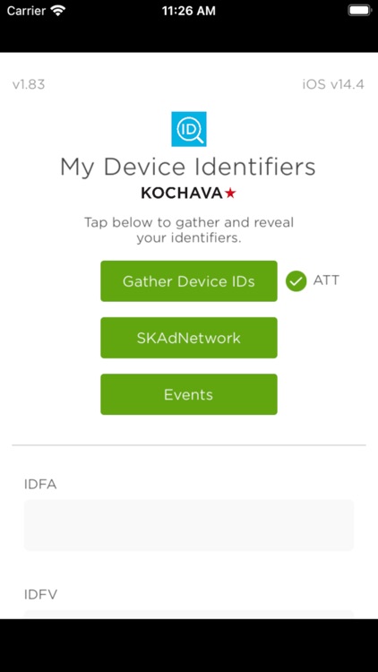 My Device Identifiers by Kochava My Device Identifiers by Kochava