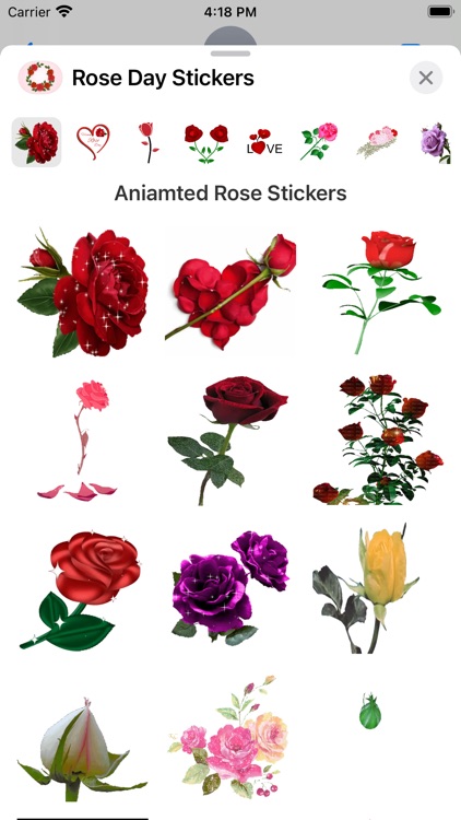 Animated Rose Day Stickers By Akshar Jain