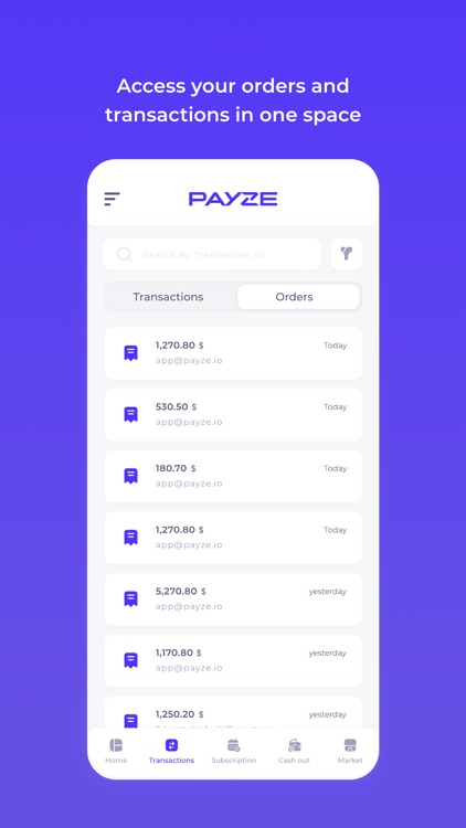Payze Dashboard by Cleard Systems LLC