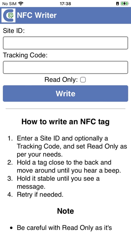 CliqTags NFC Writer by Anders Borg