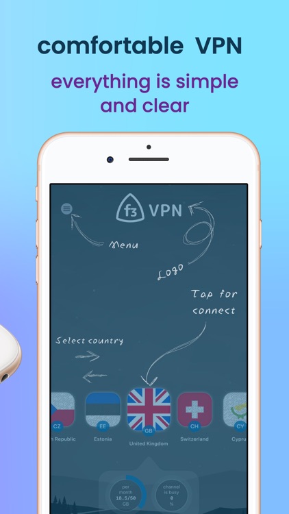 f3 vpn - simple VPN by Frigate Inc