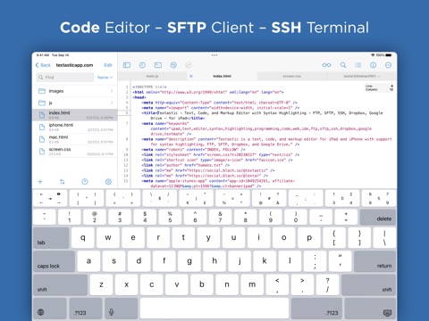 「Textastic Code Editor」 - iPadアプリ | APPLION
