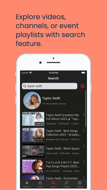MeMusic - Stream Music, Video by Trong Le