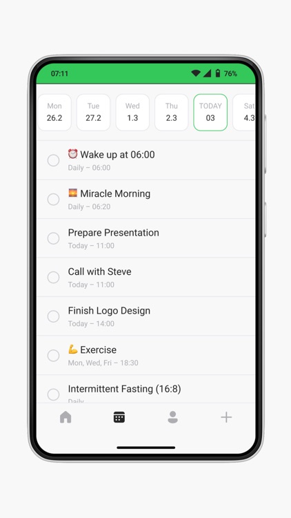 Today - calendar, todo, habits by Manuel Pirhofer Today - calendar, todo, habits by Manuel Pirhofer