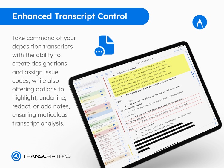 TranscriptPad - Review Depos by LIT SOFTWARE, LLC
