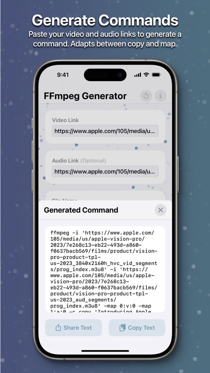 FFmpeg Command Generator by Sun Apps, LLC