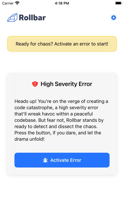 Rollbar Error Simulator by Rollbar, Inc.